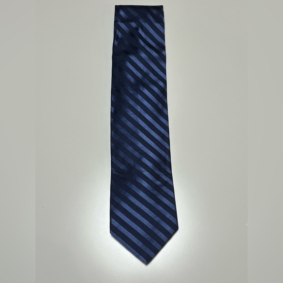 Murano | Accessories | Murano Navy And Sky Blue Striped Tie | Poshmark